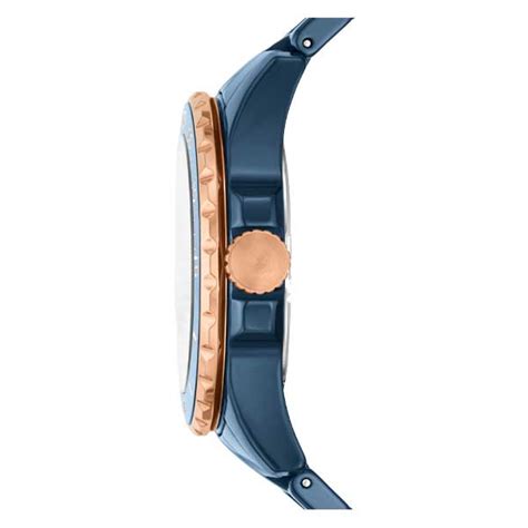 Buy Fossil Fb 01 Three Hand Blue Ceramic Womens Watch Ce1125 Online