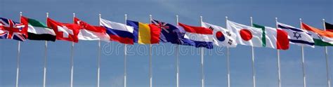 Global Flags Combination Of Many Flags Of Various Countries Against