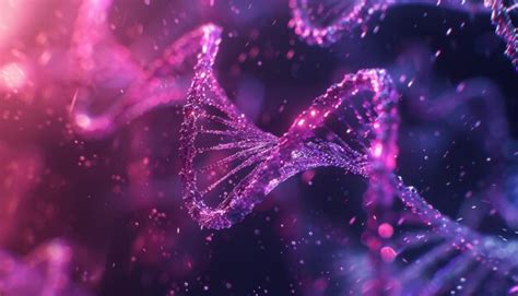 Colorful Representation Of Dna Strands In A Futuristic Digital Setting Premium Ai Generated Image