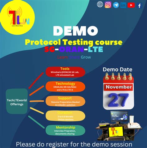 techlte world on linkedin protocol testing course lte 5g oran