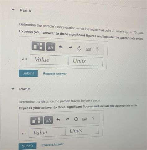 Solved The Speed Of A Particle Traveling Along A Straight