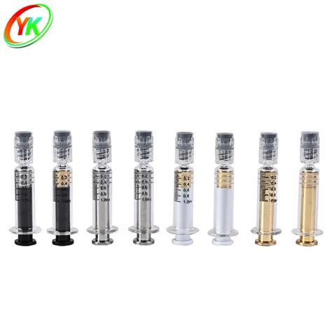 Metal Twist Plunger Luer Lock 1ml Glass Syringe Container For Oil Oil