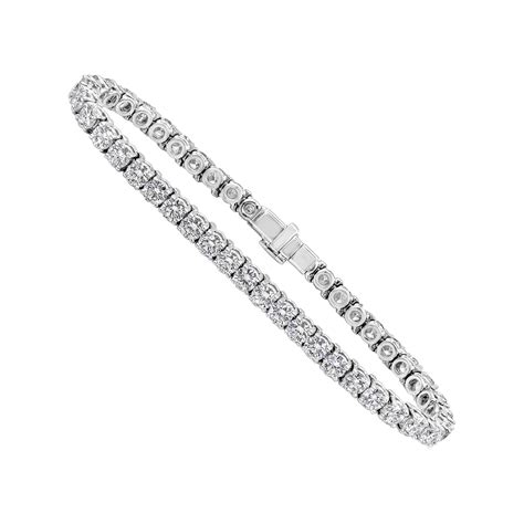 Roman Malakov 10 40 Carat Round Cut Diamond Gold Tennis Bracelet For