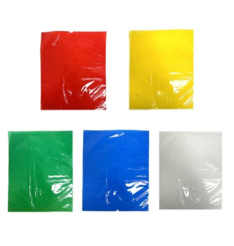 셀로판지 5색 1세트 한 봉 25x30cm 알록달록 빨강 노랑 초록 파랑 투명 3d 안경만들기 과학 실험 미 티몬