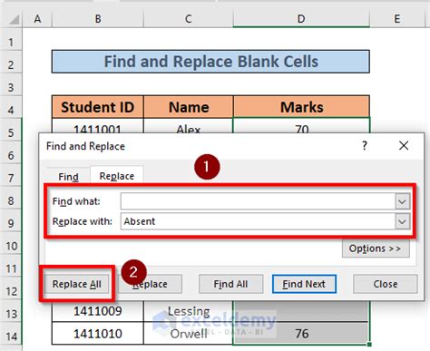 How To Find And Replace Blank Cells In Excel Methods ExcelDemy