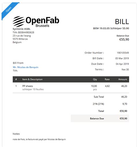 Zoho Note De Frais Et Bills Issue 10 Openfab Lab Rtfm GitHub