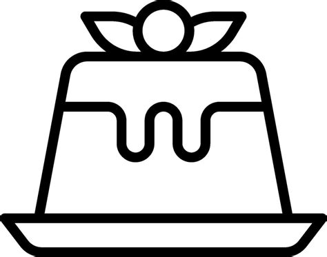 A Black And White Illustration Of A Pudding 51412633 Vector Art At Vecteezy