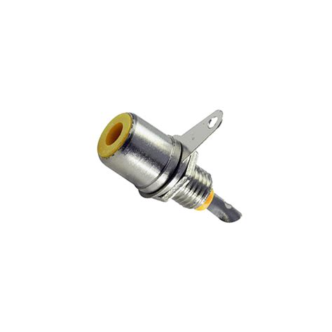 Electrónica Gimeno Conector Rca Hembra Chasis Rosca Amarilla