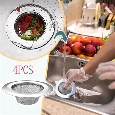 4pcs Kitchen Sink Strainer Stainless Steel Kitchen Sink Drain Strainer