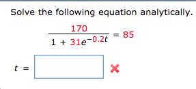 Solved Solve The Following Equation Analytically E 5130k1 Chegg