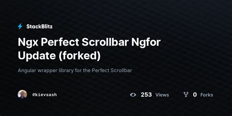 Ngx Perfect Scrollbar Ngfor Update Forked StackBlitz