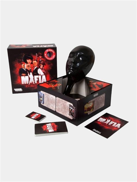 Настольная карточная игра Мафия, вся семья в сборе, 10 масок, 30 шт ...