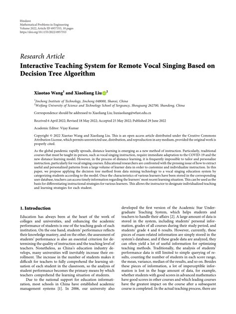 Pdf Interactive Teaching System For Remote Vocal Singing Based On