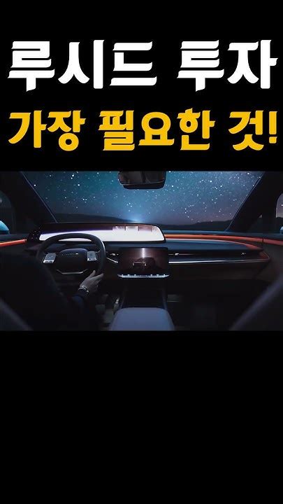 루시드 투자 가장 필요한 것 루시드 루시드모터스 루시드그룹 Lucidgroup Lucid 전기차