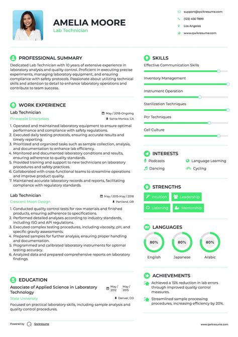 10 Lab Technician Resume Samples And Templates For 2025
