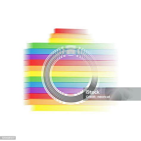 レインボーカメラフラット アイコンベクターの図 イラストレーションのベクターアート素材や画像を多数ご用意 イラストレーション