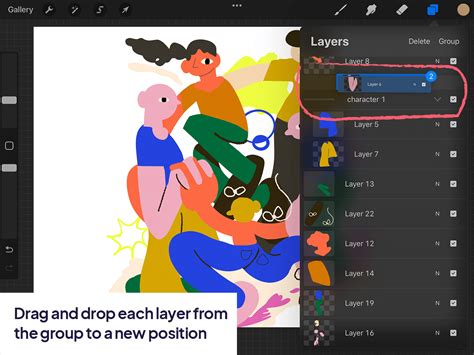 How To Group And Ungroup Layers In Procreate Brush Galaxy