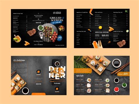 Elegant And Unique Menu Design Upwork