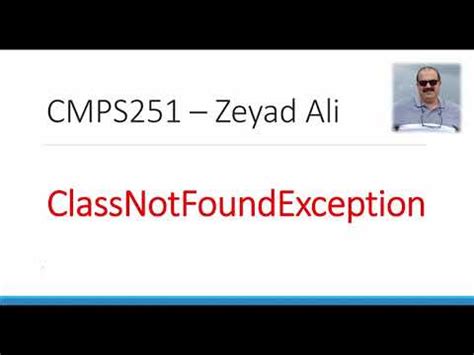 How To Fix ClassNotFoundException Eclipse YouTube