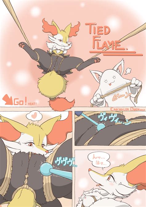 Rule 34 2017 Bondage Bound Braixen Breasts Canine Comic Crocodiler