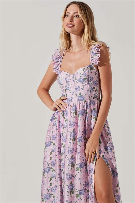 Nina Midi Korsettkleid Mit Schlitz Pintaro
