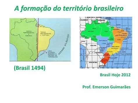 PPT A formação do território brasileiro PowerPoint Presentation free