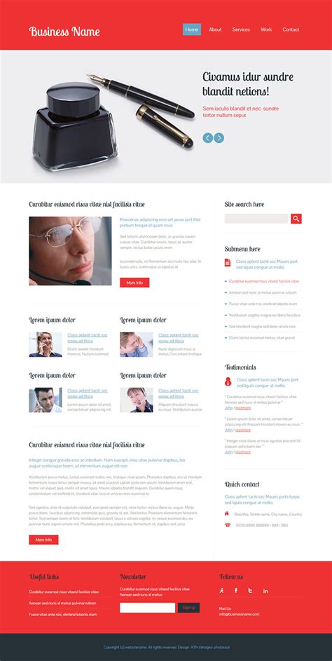 free eterna website template free website templates html5 and css