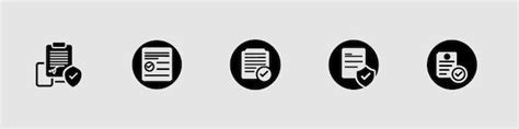 Conjunto De ícones Do Documento Ou Editar Documento Vetor Premium