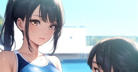 Cg集 【新作】ポニーテールとスクール水着 Vol3 宿借り源八郎のイラスト Pixiv