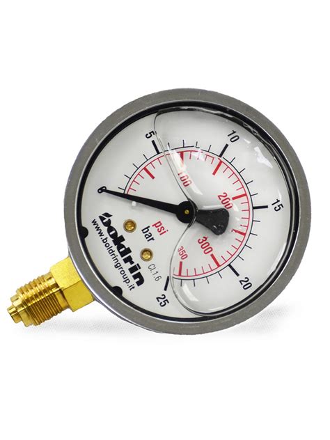 Pressure Gauge 0 25 Bar Diameter 2 1 2″ Connection 1 4″ Boldrin Gas