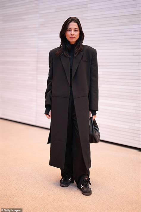 Jessica Gomes Looks Chic In All Black As She Leads Arrivals At Fashion