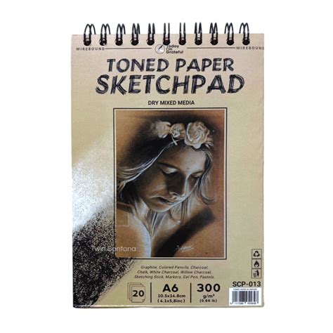 Toned Paper Spiral A6 Sketchpad 300gsm Shopee Malaysia