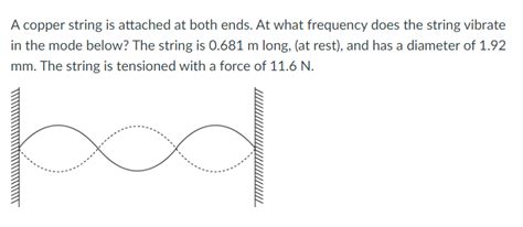 Solved A Copper String Is Attached At Both Ends At What