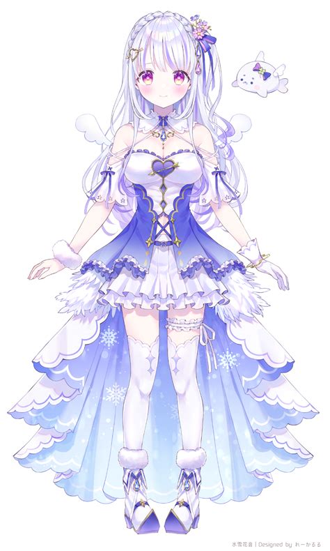 【vtuber】キャラクターデザイン・live2d用イラスト れーかるるs Works かわいいアニメガール イラスト