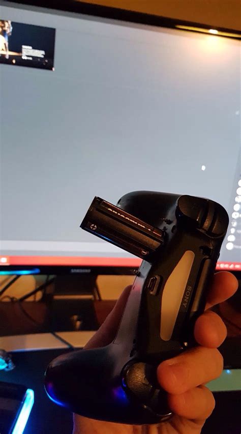 The Repair A Friend Made To His Ps Controller Because The Battery Didn T Work Anymore R
