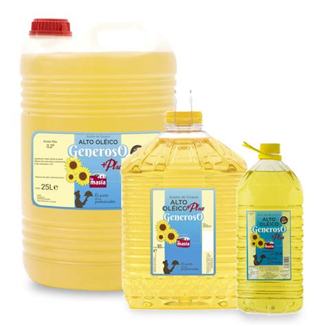 Aceite De Girasol Alto Oleico Plus Generoso