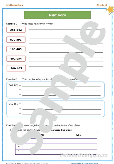 Grade 6 Maths Workbook Easter Holiday Revision