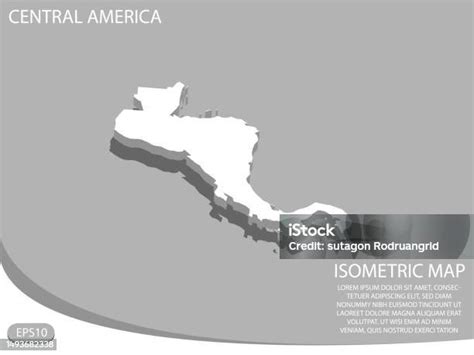中央アメリカの要素の白い等角図グレー コンセプトマップの背景 編集とカスタマイズが簡単エピソード10 地図のベクターアート素材や画像を多数