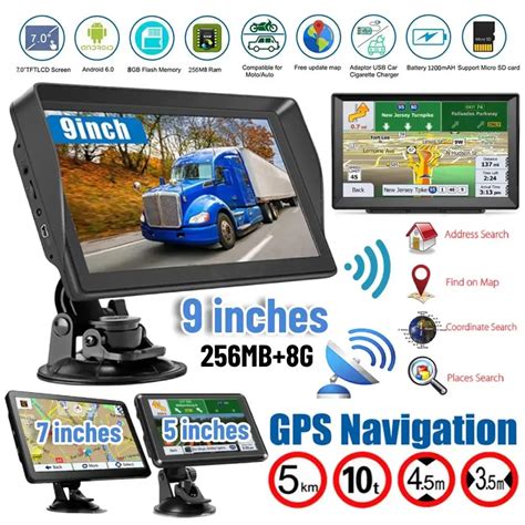 9-дюймовый автомобильный GPS-навигатор, FM-передатчик, портативный ...