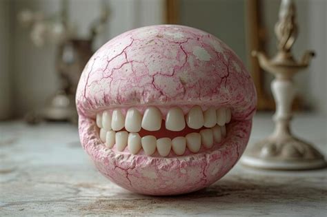 Premium Photo 3d Illustration Of A Smiling Pink Egg With Big Teeth On