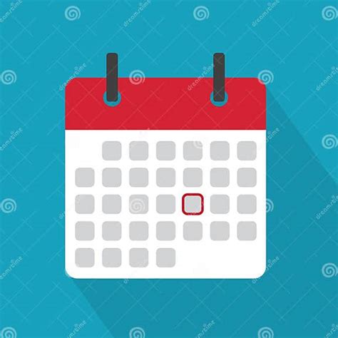 Ícone Do Calendário Branco Ilustração Do Vetor Ilustração De Feriado