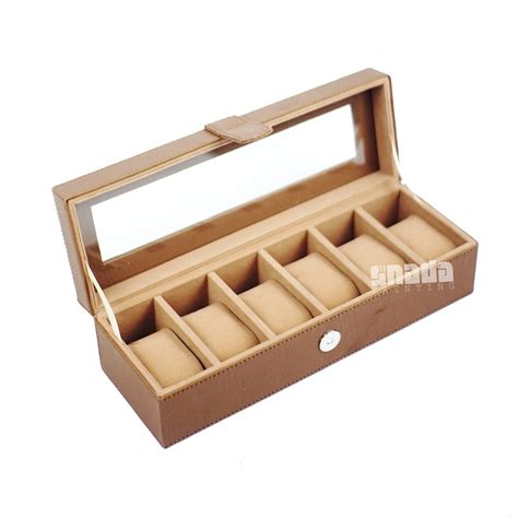 Jual Kotak Jam Tangan 6 Pcs Tempat Jam Tangan Watchbox Aksesoris