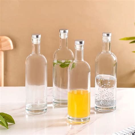 Set Of 4 Glass Water Bottle With Stopper 500ml Online Premium Water