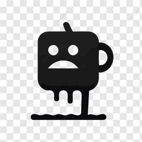커피봇 앱 벡터 상 흰색 배경에 꿀꺽꿀꺽 마시는 단순한 검은색 아이콘 그림자 없음 Png 일러스트 및 벡터 에 대한 무료 다운로드 Pngtree