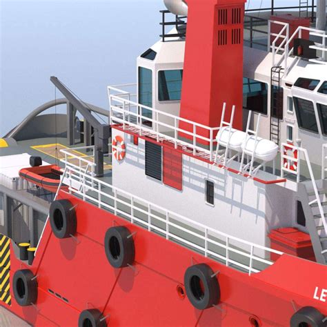 48m Ahts Anchor Handling Tug 3d Model By Arqart