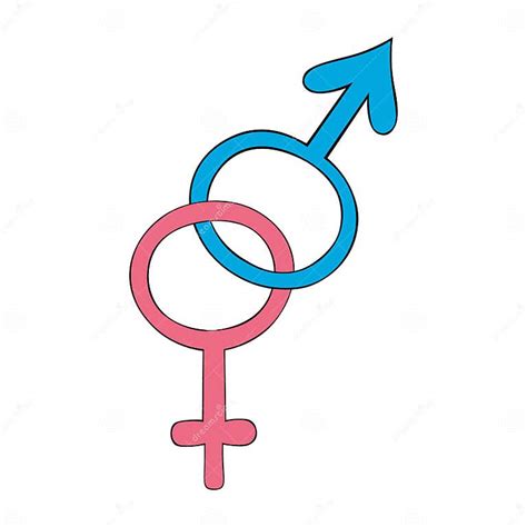 Símbolo Da Heterossexualidade Ilustração Do Vetor De Cores Sexo
