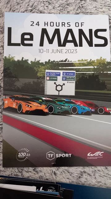Carte Card Team Aston Martin Tf Sport Dedicacee N°72 24h Du Mans 2023