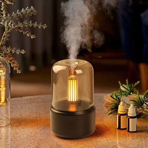 Дифузер за етерични масла Арома дифузер и овлажнител Candle 120мл