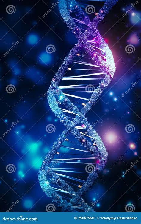 Blue And Purple Structure With Spiral Of Strands On It Generative AI