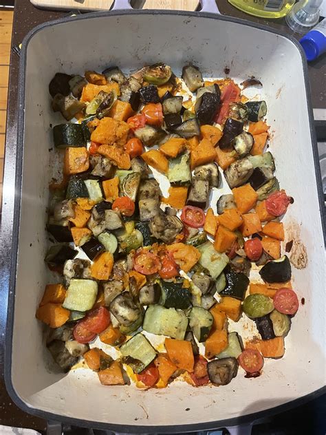 Lemon And Garlic Roasted Vegetables Bunch